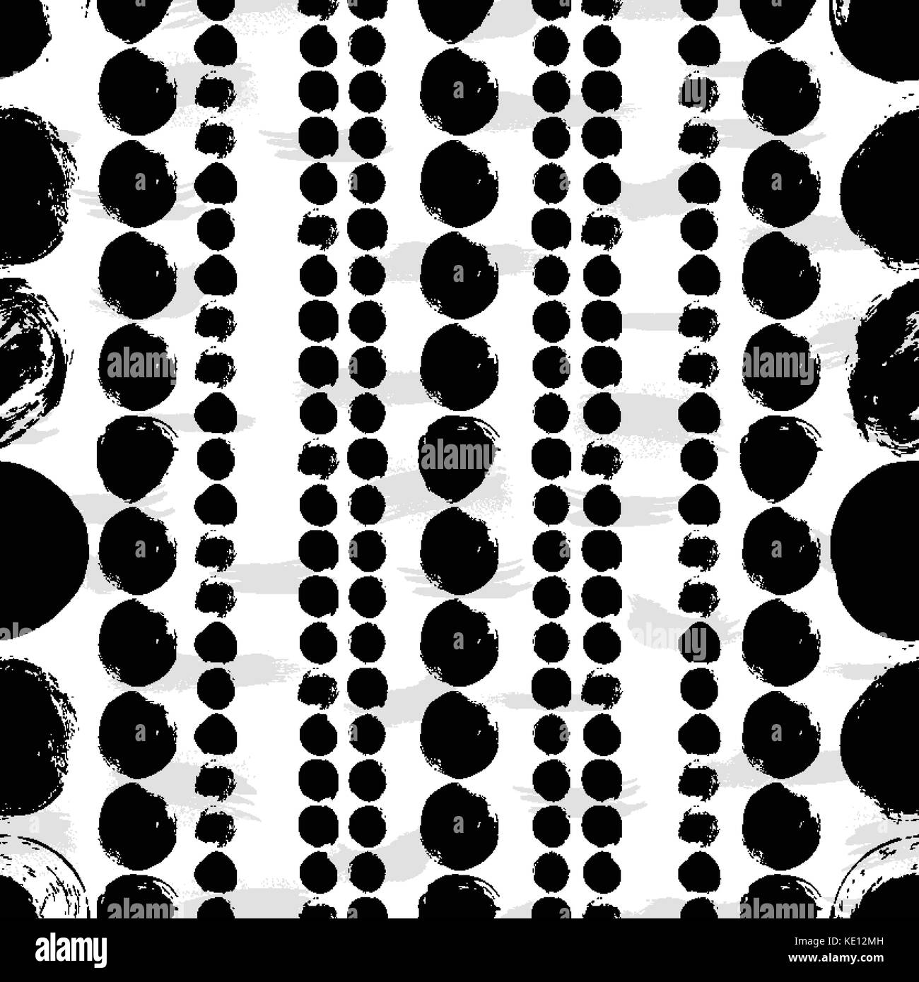 Seamless black and white hand drawn pattern Stock Vector Image & Art ...