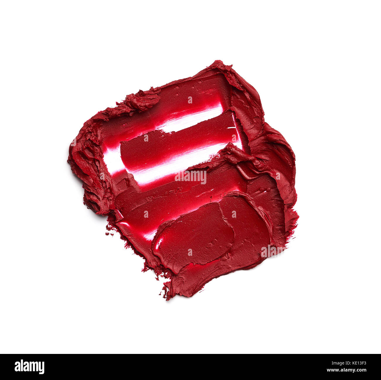 cosmetic products smear paint of crushed cosmetic on a white background ...