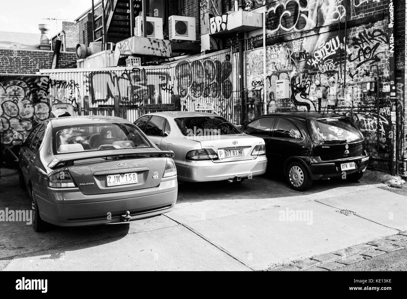 Back alley graffiti hi-res stock photography and images - Alamy