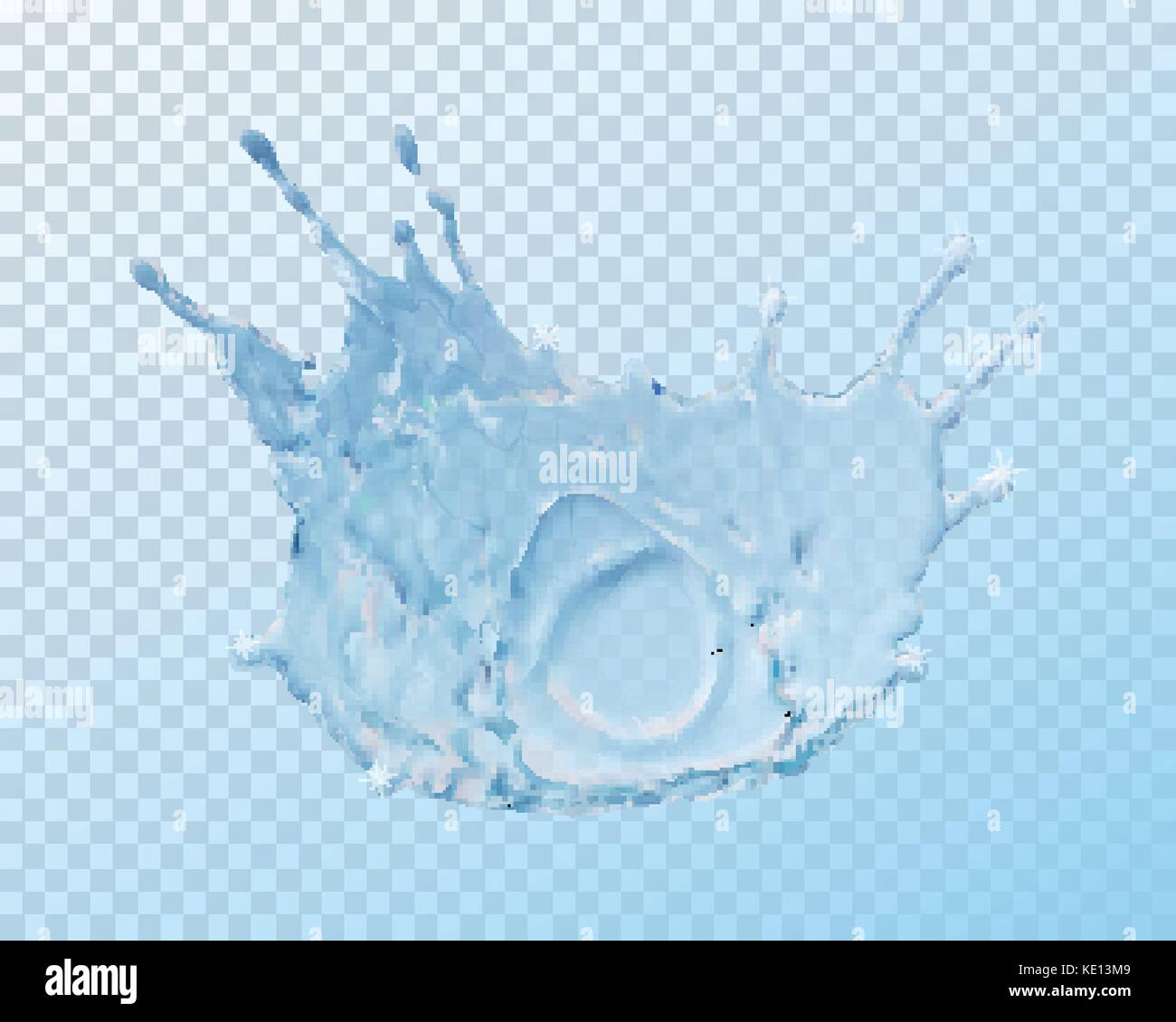 Water crown splash, isolated on transparent background Stock Vector ...