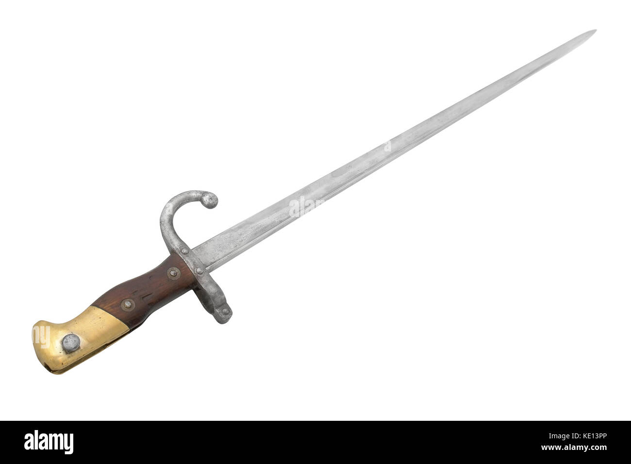 19th century French infantry bayonet (model of 1874 to Gra rifle). Used ...