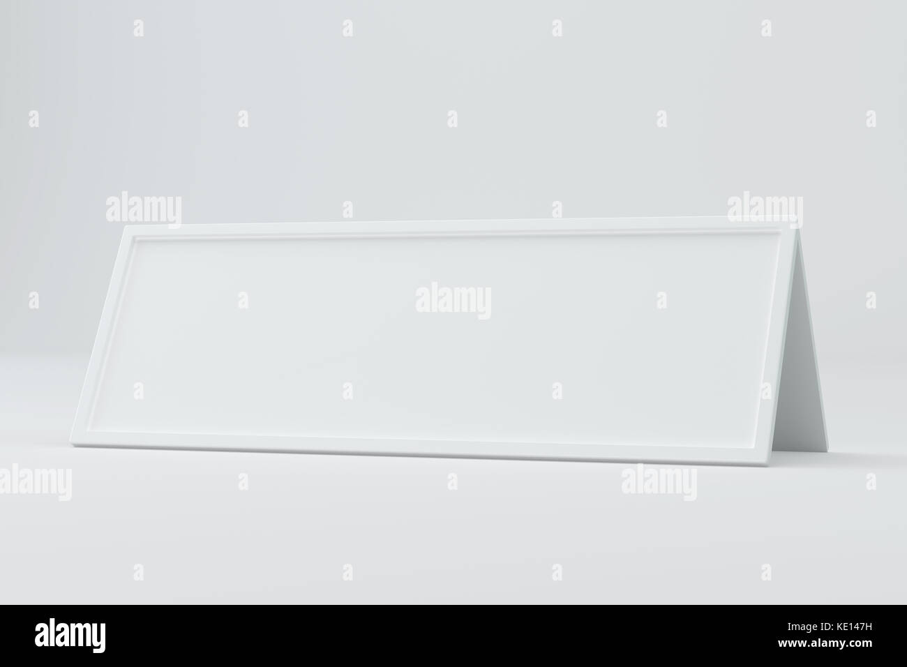 Blank white sign plate abstract with shadow. 3D rendering Stock Photo ...