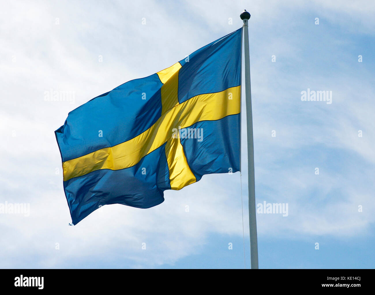 SWEDISH FLAG 2006 Stock Photo - Alamy