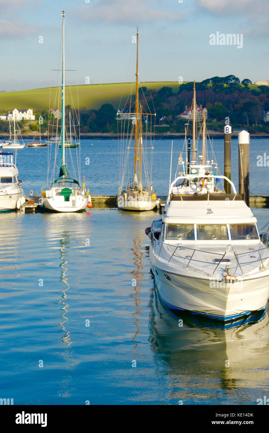 Boats in falmouth harbour cornwall hi-res stock photography and images ...