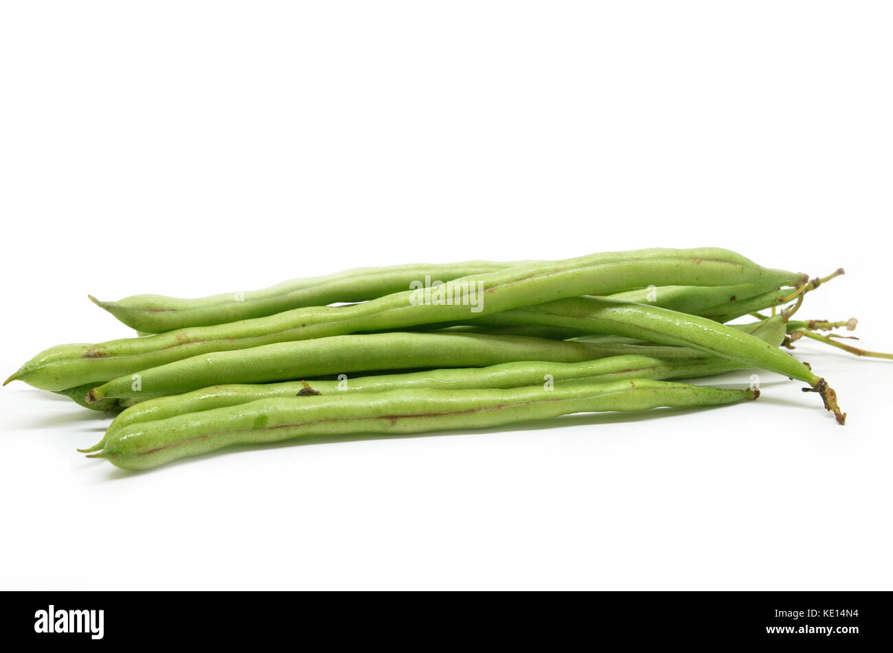 French green bean string isolated on white background Stock Photo - Alamy
