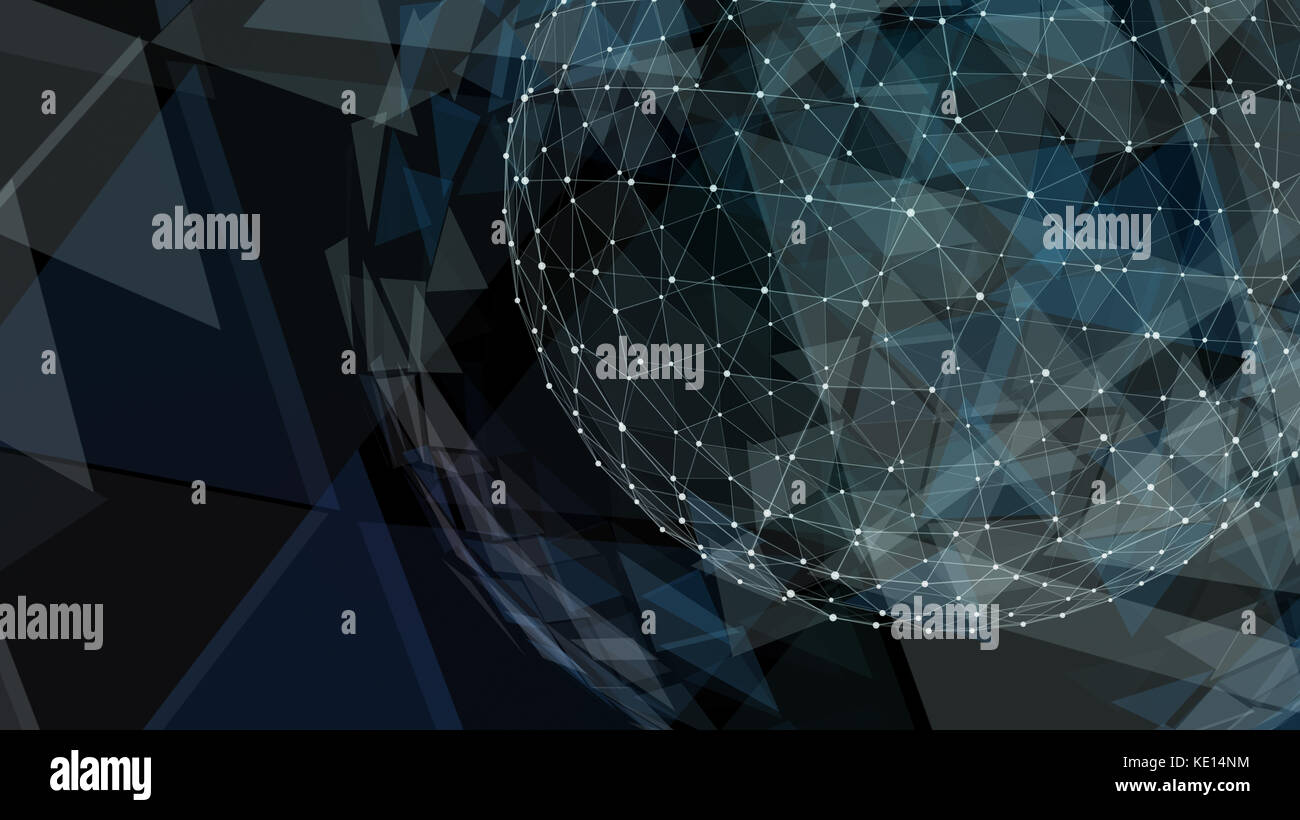 Abstract map of the global telecommunications network Stock Photo - Alamy