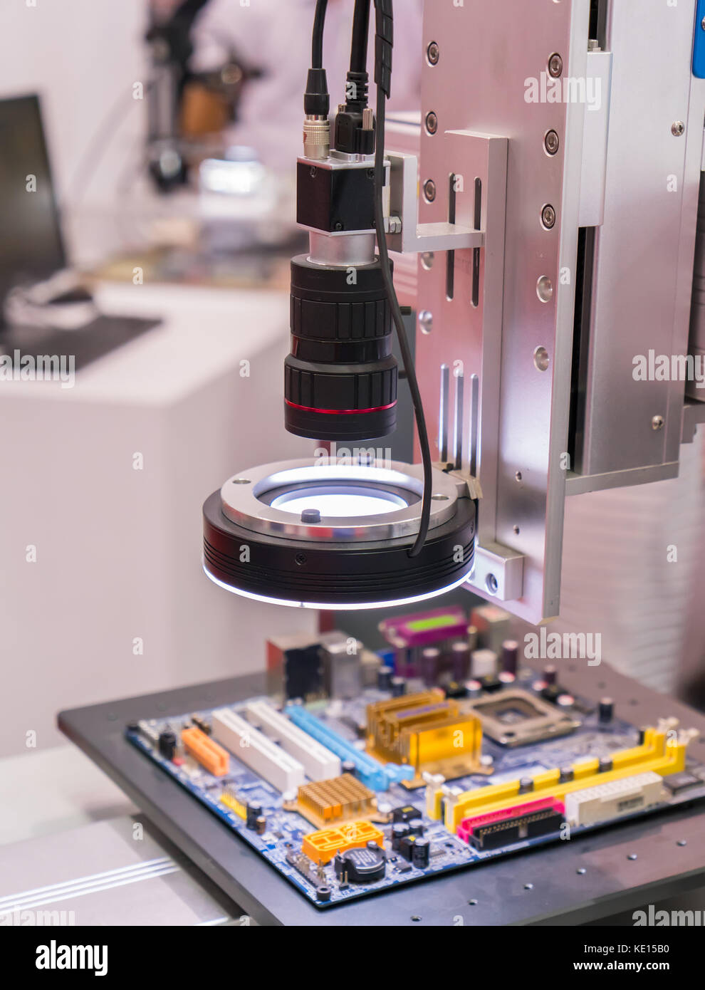 Robotic machine vision system in factory,automated scanning Stock Photo ...