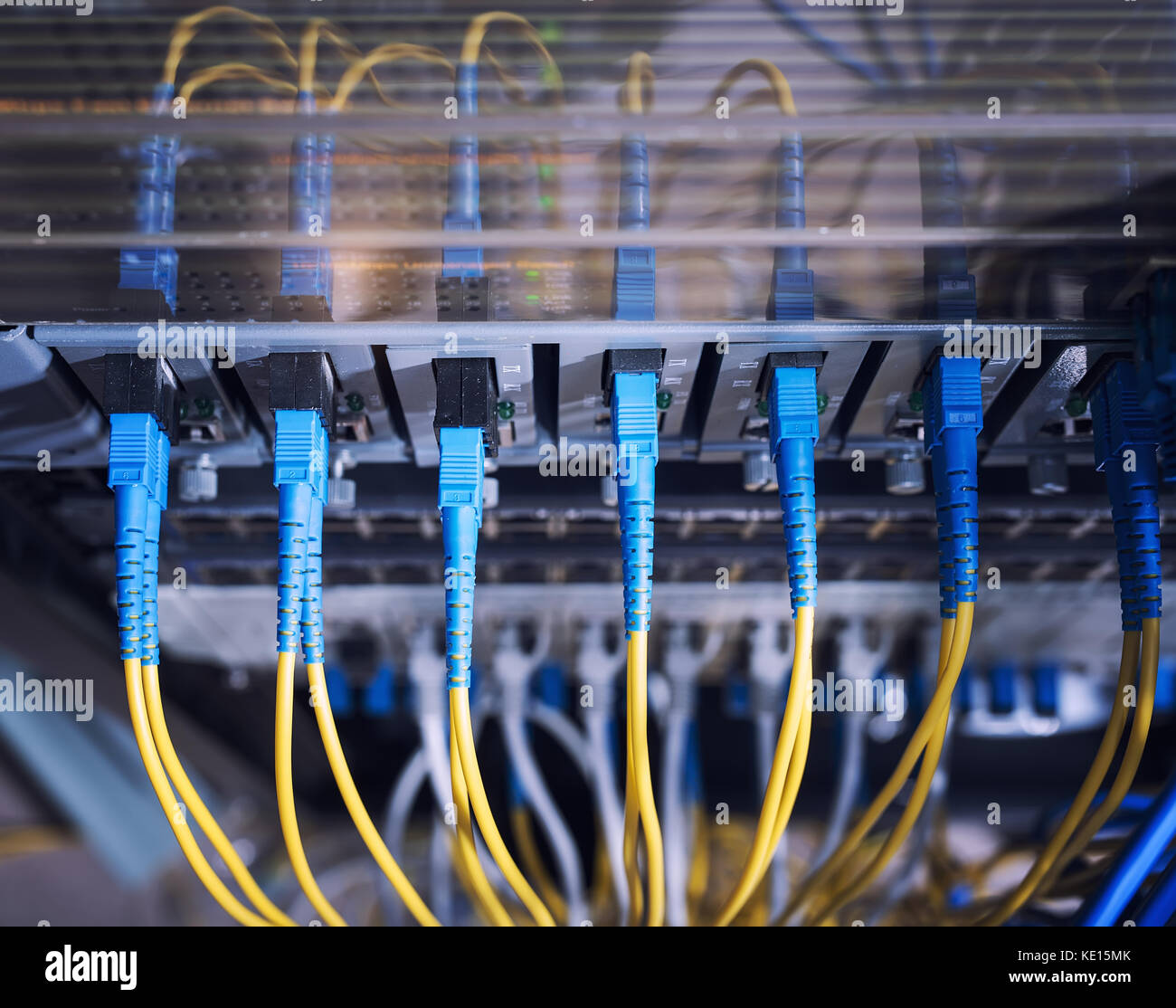 Data center rack closeup cable ports hi-res stock photography and ...