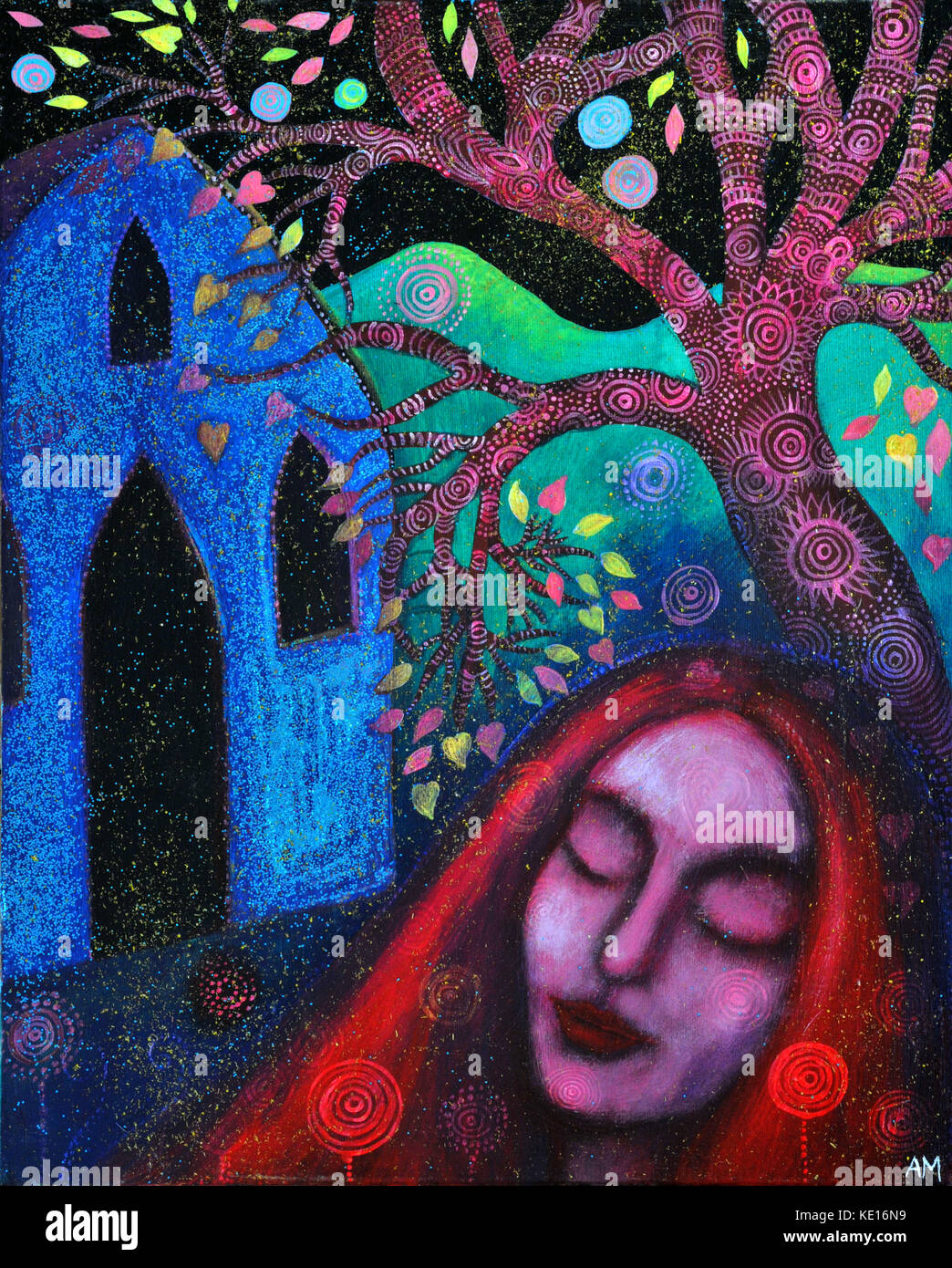 Mermaid in a Tree Stock Photo - Alamy