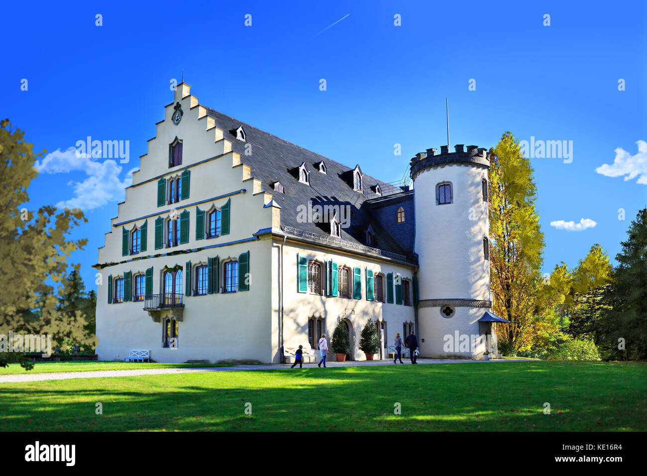 COBURG, GERMANY - CIRCA OCTOBER, 2017: Schloss Rosenau, a palace in ...