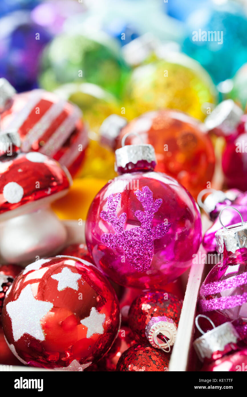 Bright colored christmas balls store