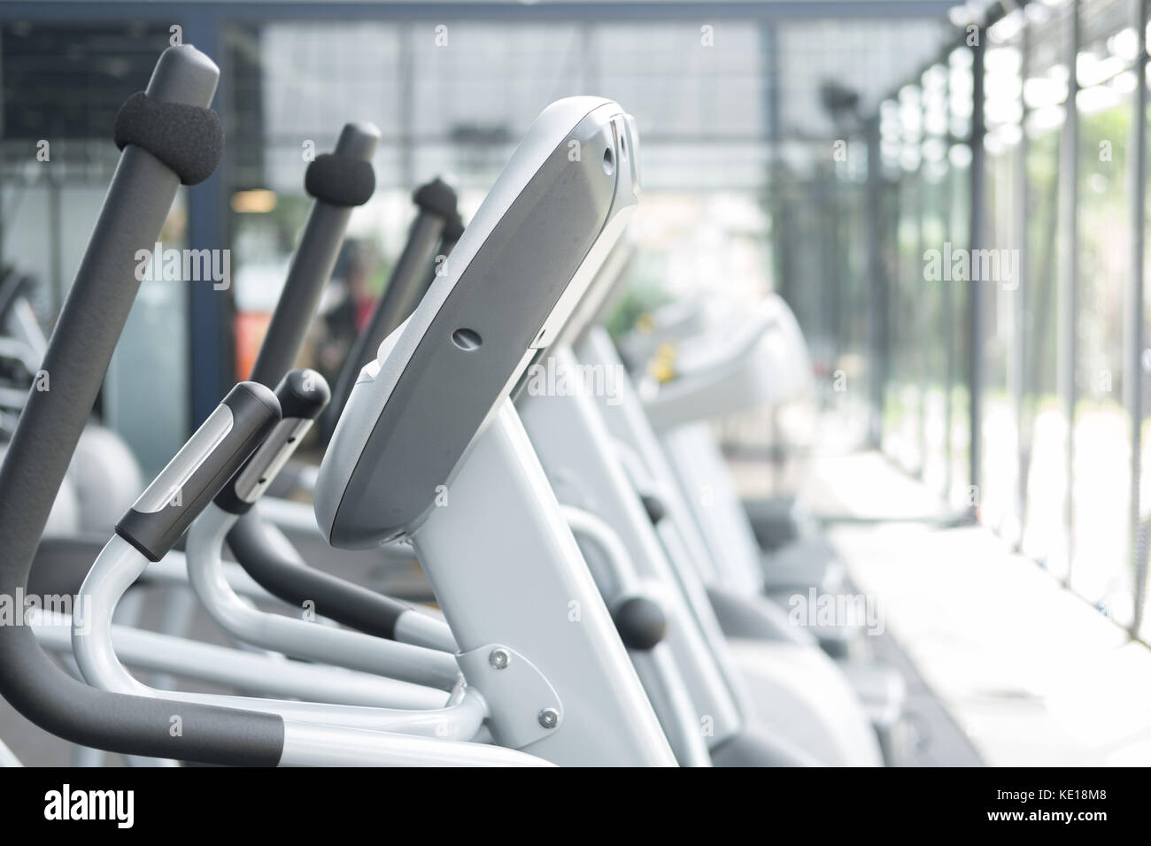 fitness facility center, gym interior, health club with sports training ...