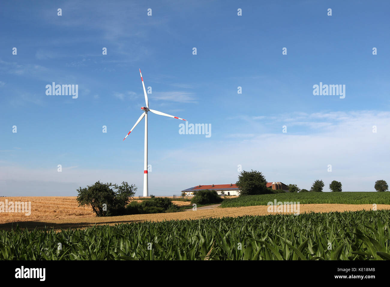 Alternative Energy / Wind turbines in a field Stock Photo - Alamy