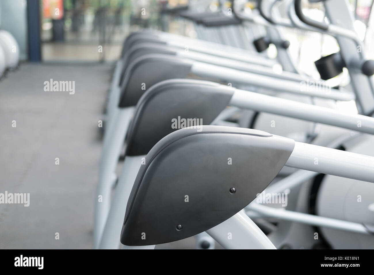 fitness facility center, gym interior, health club with sports training ...