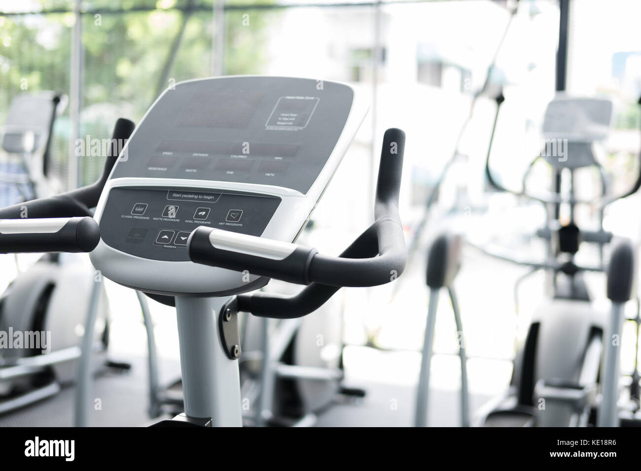 fitness facility center, gym interior, health club with sports training ...