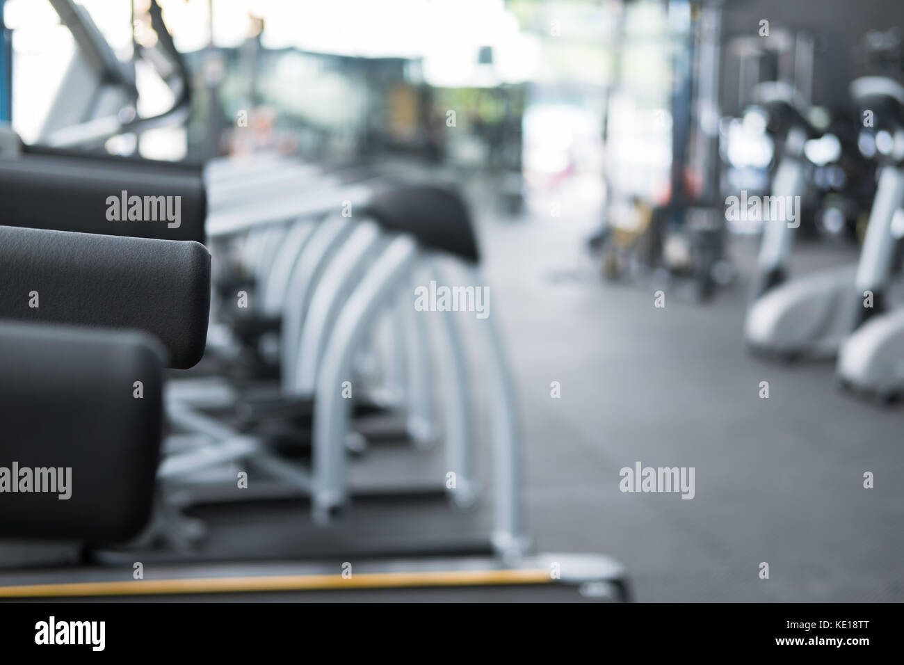 fitness facility center, gym interior, health club with sports training ...