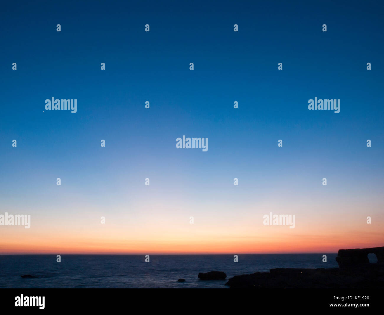 Beautiful evening colours at Dwejra in San Lawrenz Gozo Stock Photo - Alamy