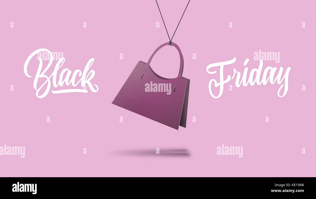 sale concept, handmade cardboard handbag Stock Photo - Alamy