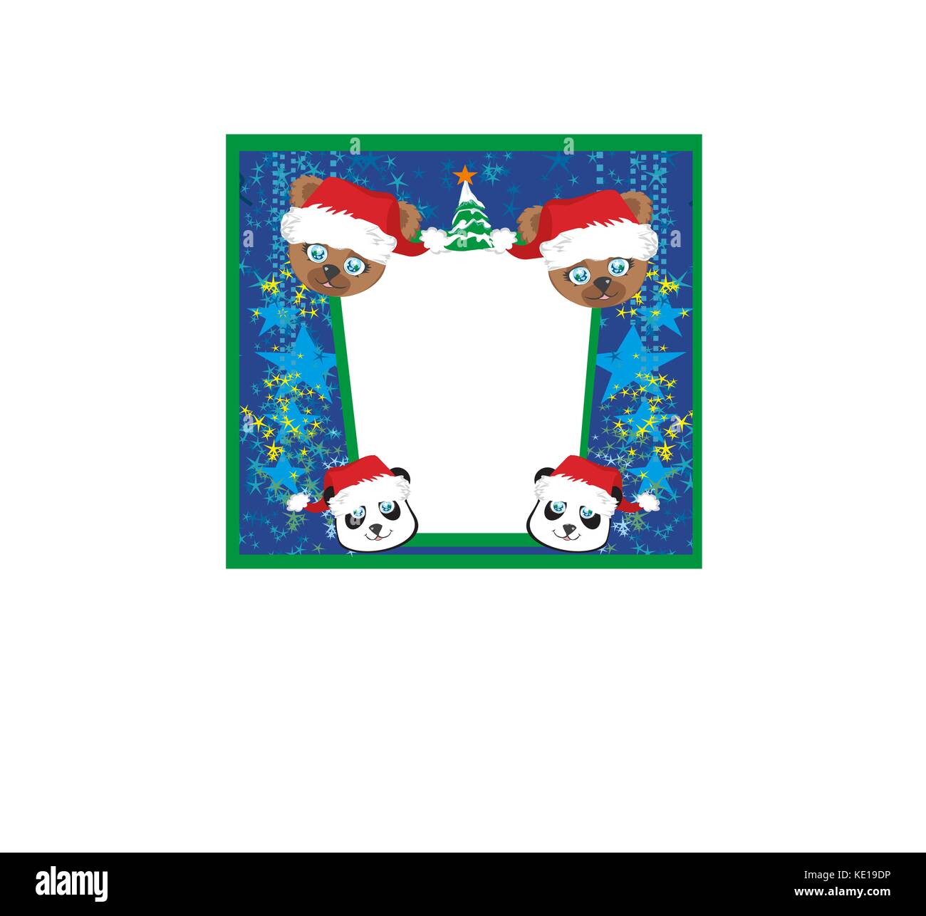 Christmas frame stars copy Stock Vector Images - Alamy