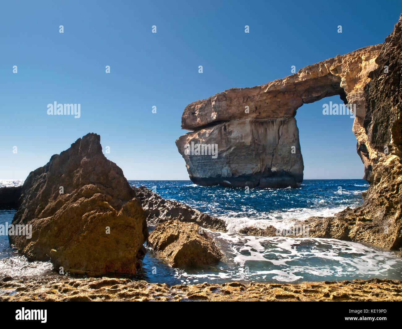 The Azure Window is a unique massive geologic formation in Gozo in ...