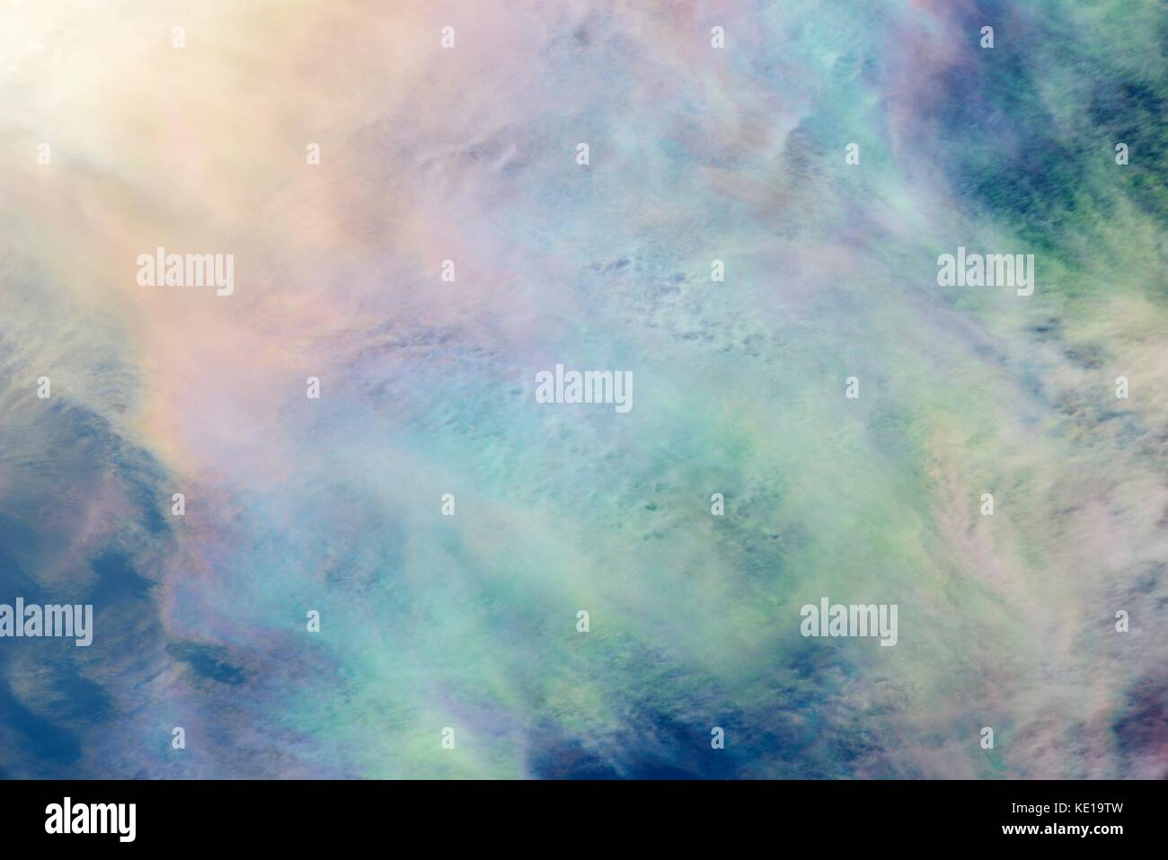 Cloud Iridescence or Irisation, caused by diffraction of sunlight ...