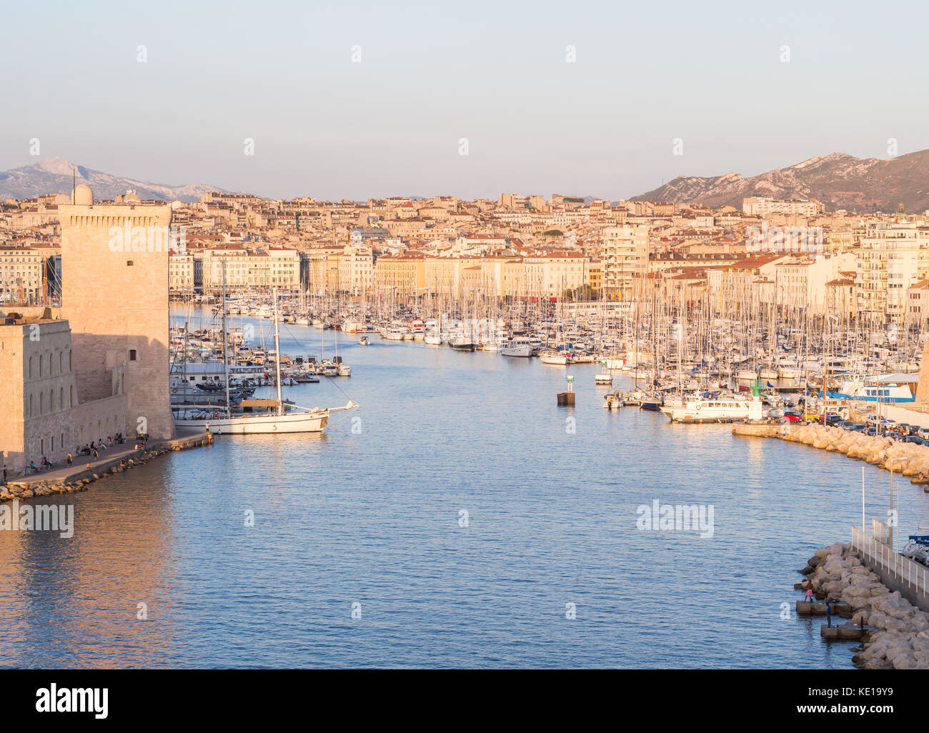 MARSEILLE, FRANCE - AUGUST 07, 2017: The old Vieux Port of Marseille ...