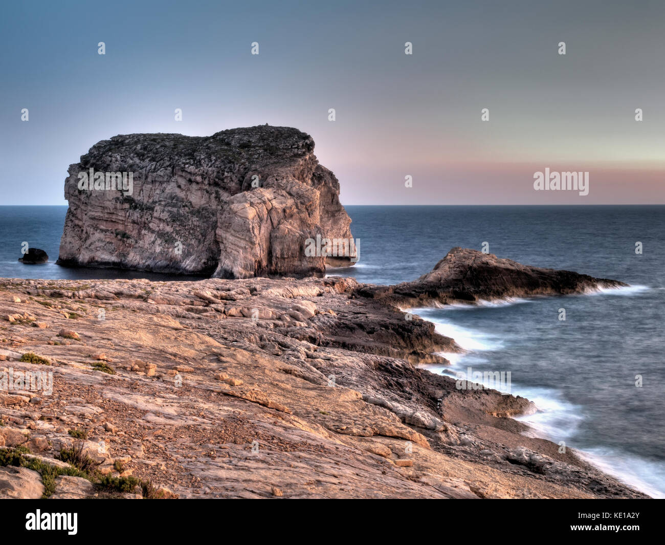 Fungus Rock at Dwejra in Gozo in HDR Stock Photo - Alamy