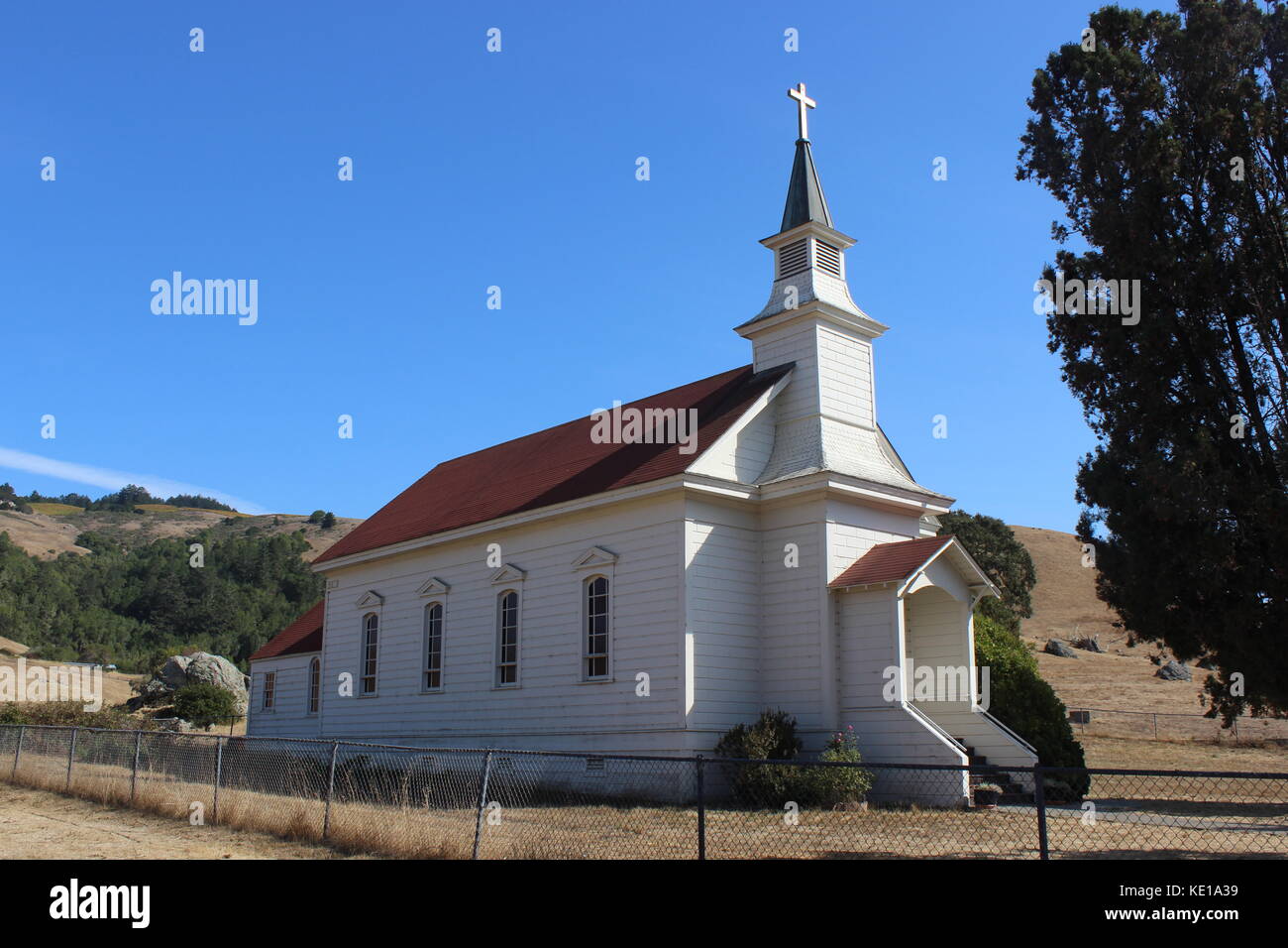Old St. Mary's Church, built 1867, Nicasio, Marin County, California ...