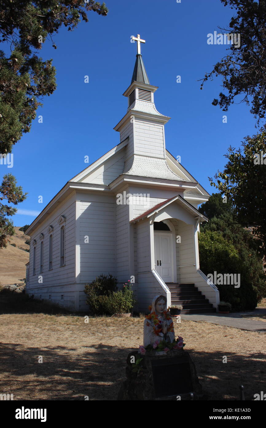 Old St. Mary's Church, built 1867, Nicasio, Marin County, California ...
