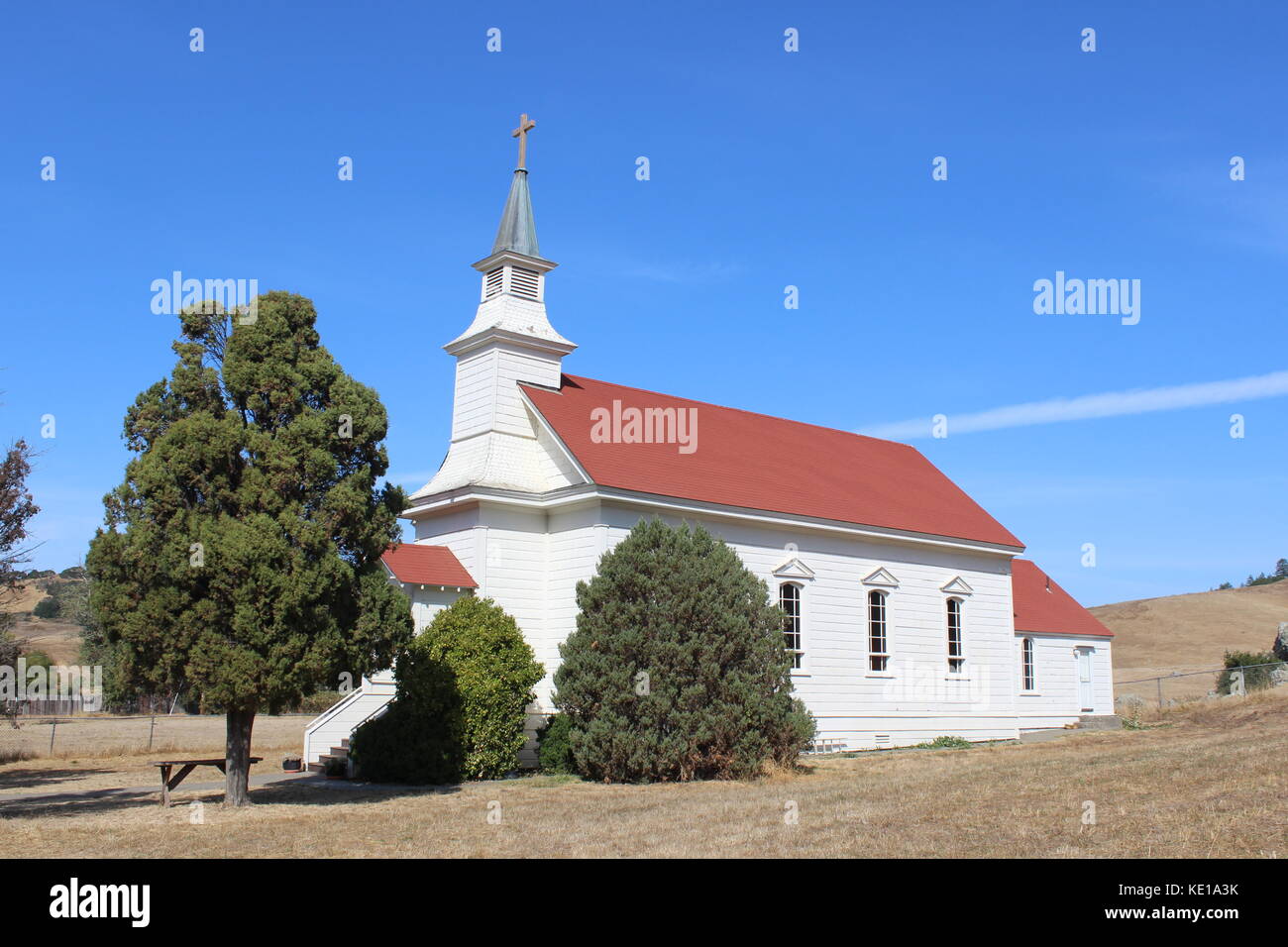 Old St. Mary's Church, built 1867, Nicasio, Marin County, California ...
