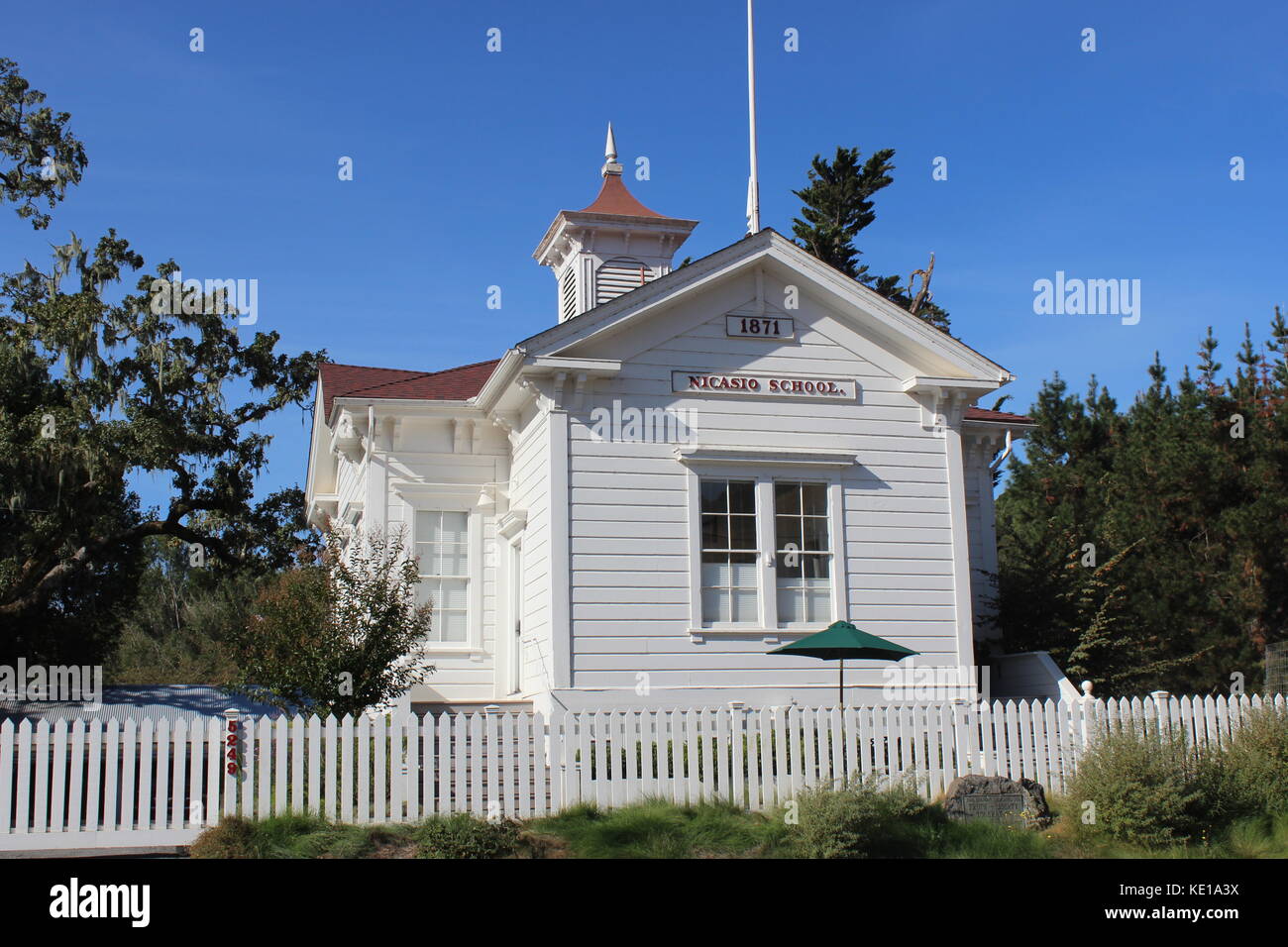 Nicasio School, built 1871, Marin County, California Stock Photo - Alamy