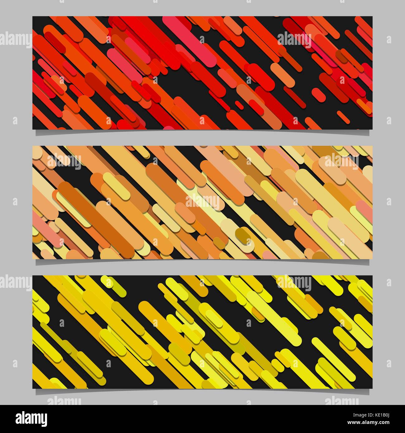 Seamless geometric chaotic diagonal stripe pattern banner template background design set Stock ...