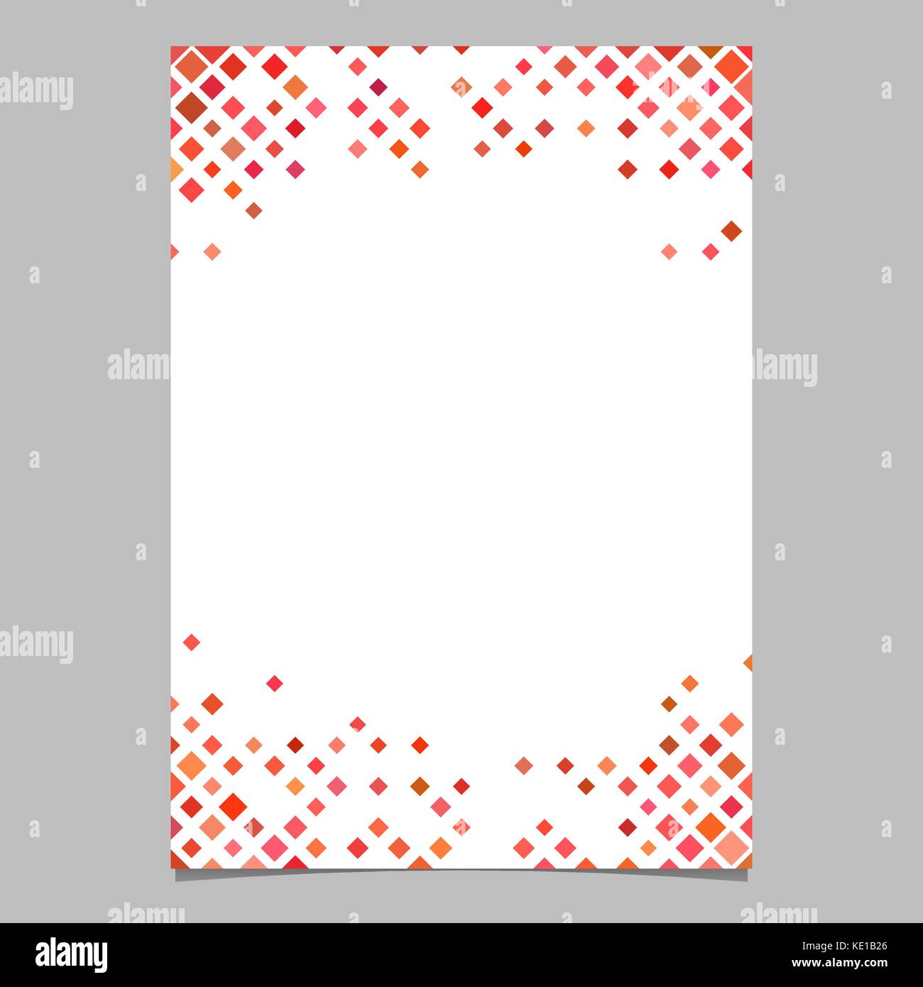 Diagonal square pattern page background template - vector graphic from squares in red tones for ...