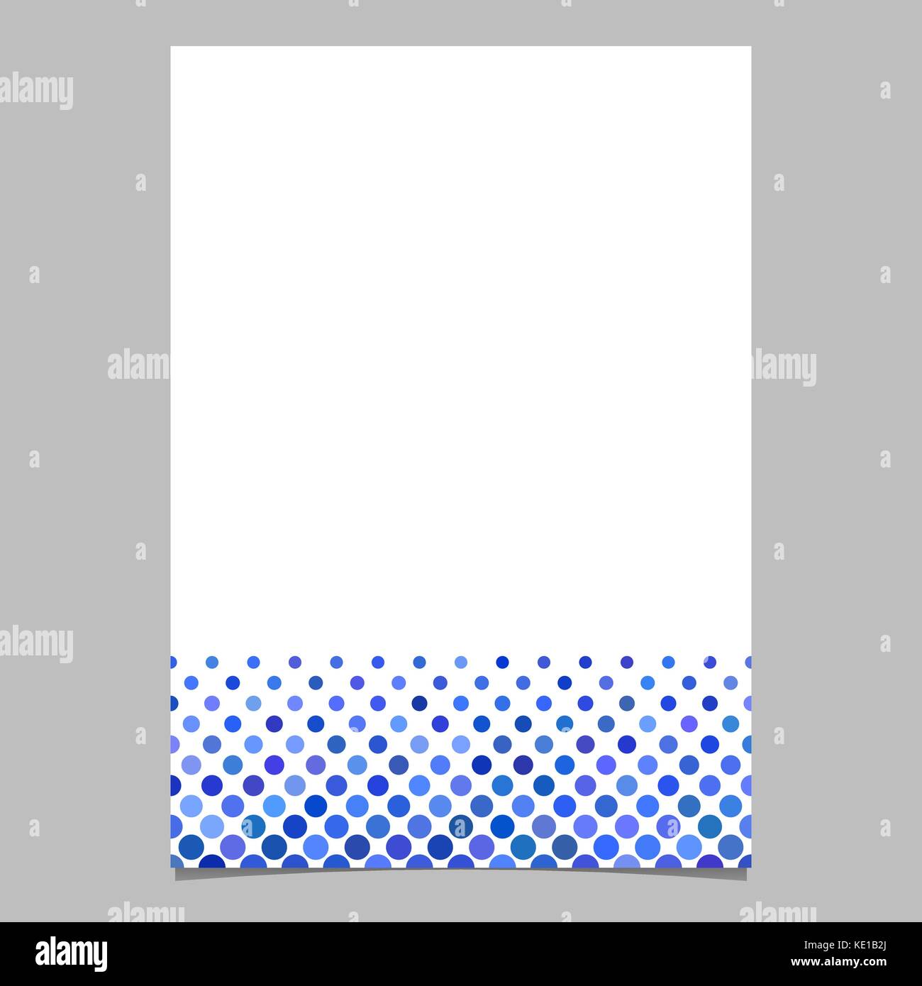 Circle pattern page template - vector graphic from dots in blue tones ...