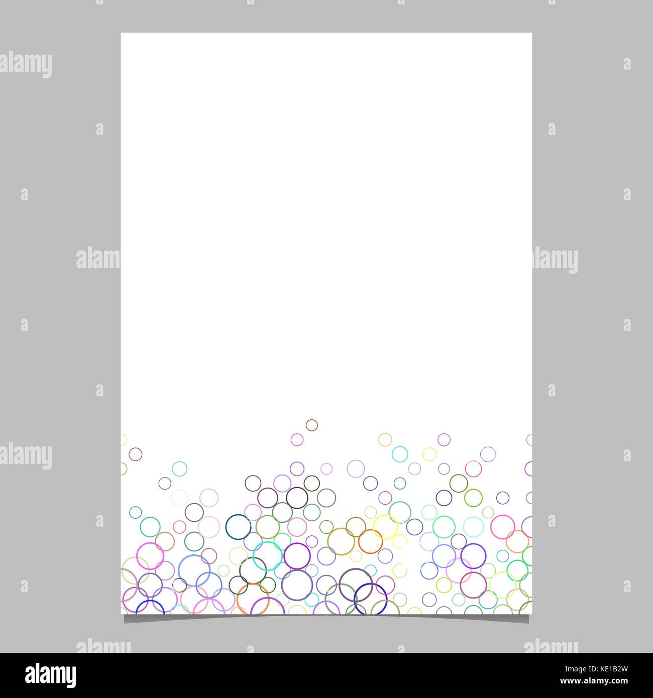 Circle Pattern Brochure Background Template Vector Graphic From Rings In Colorful Tones For