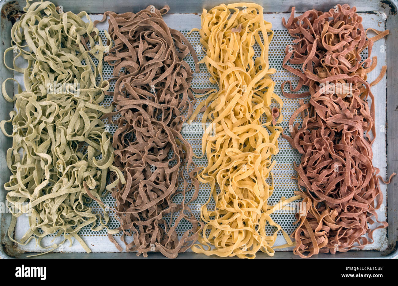fresh pasta at the farmers market in Park Slope Brooklyn NYC Stock ...