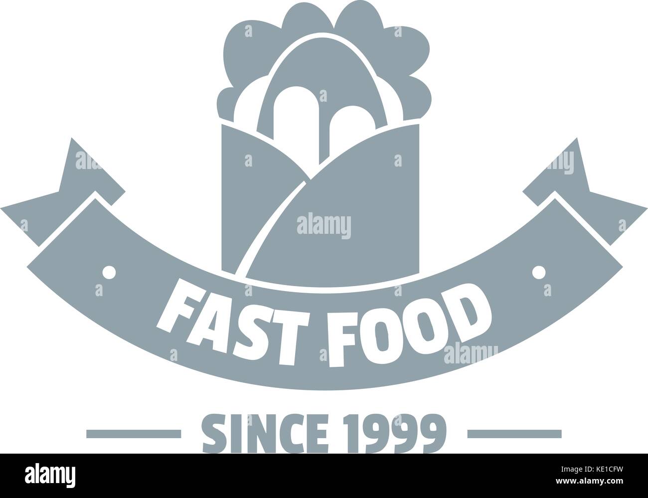Hot fast food logo, simple gray style Stock Vector Image & Art - Alamy