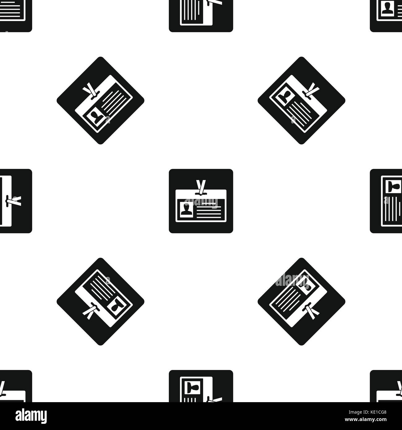 Identification card pattern seamless black Stock Vector Image & Art - Alamy