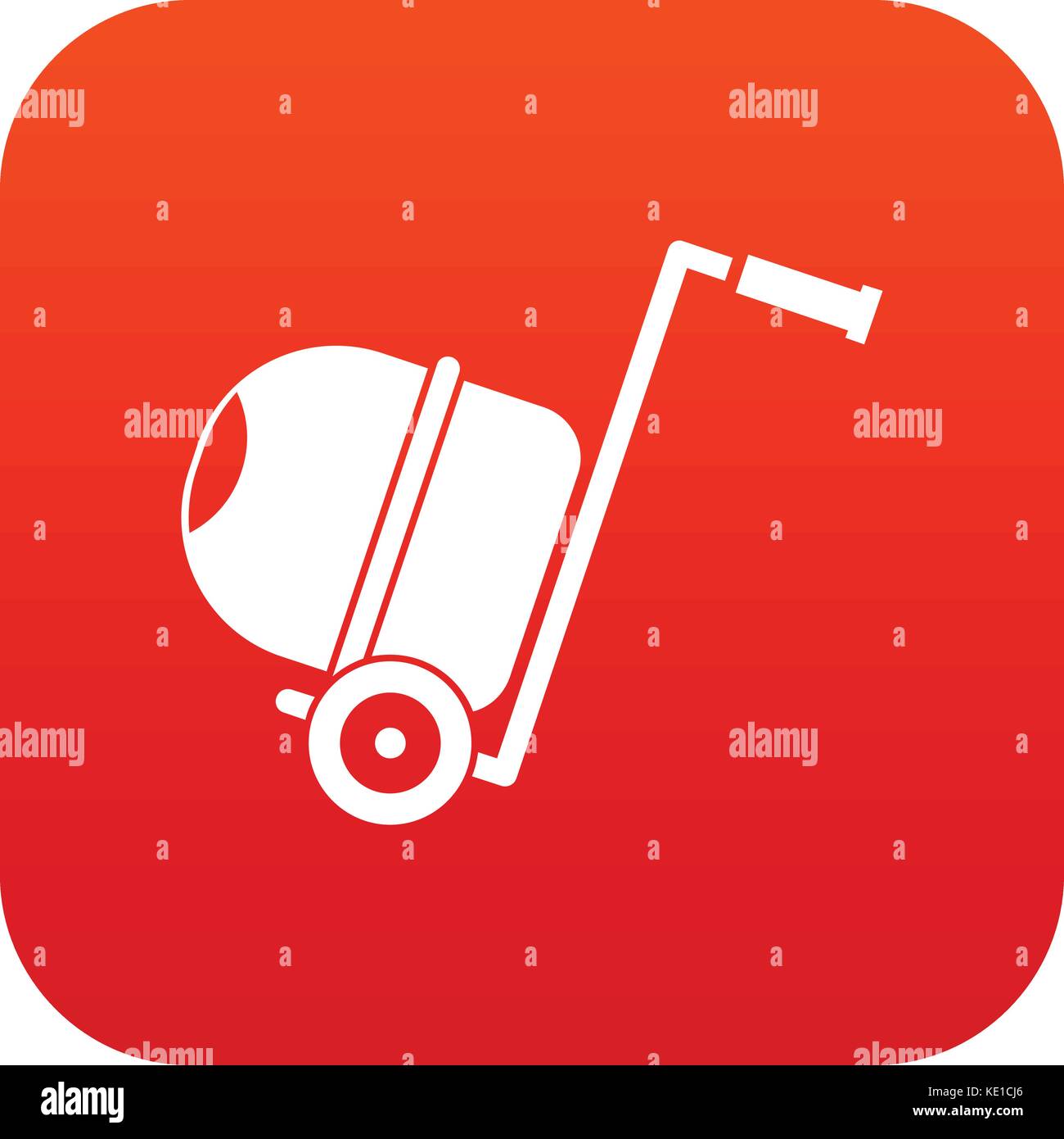 Concrete mixer icon digital red Stock Vector Image & Art - Alamy