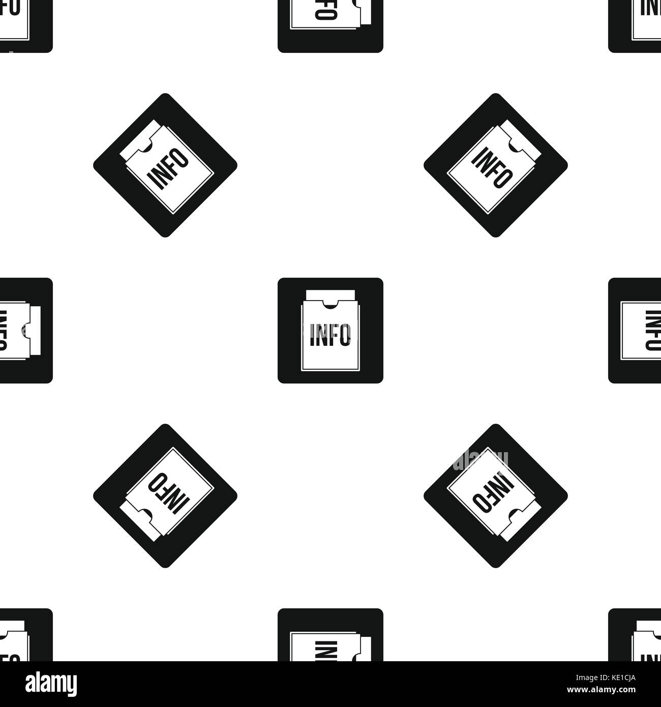 Info folder pattern seamless black Stock Vector Image & Art - Alamy