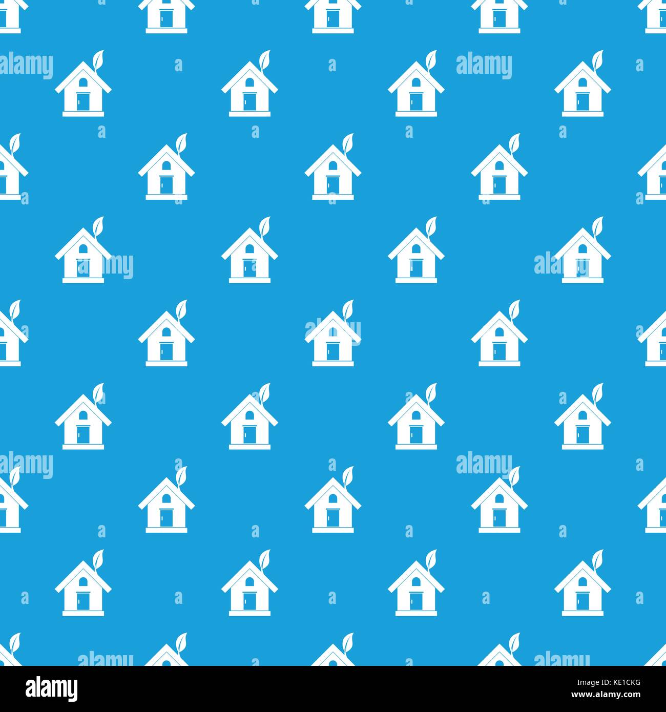 Eco house concept pattern seamless blue Stock Vector Image & Art - Alamy