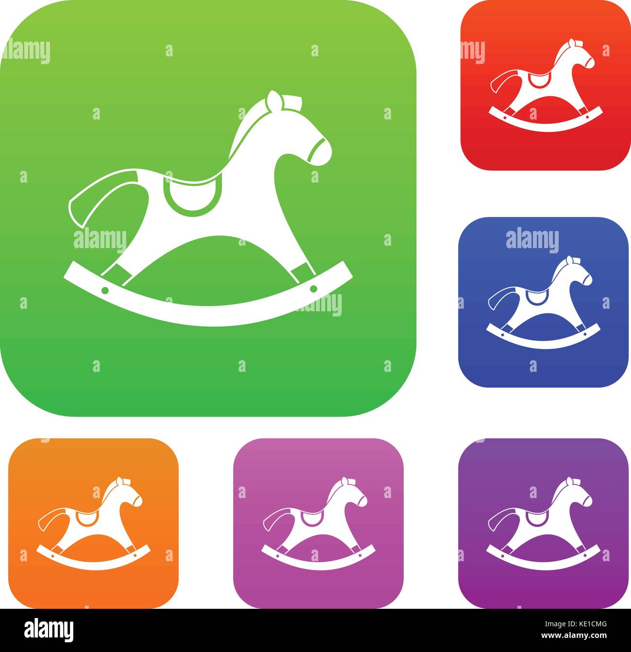 Classic rocking horse Stock Vector Images - Alamy