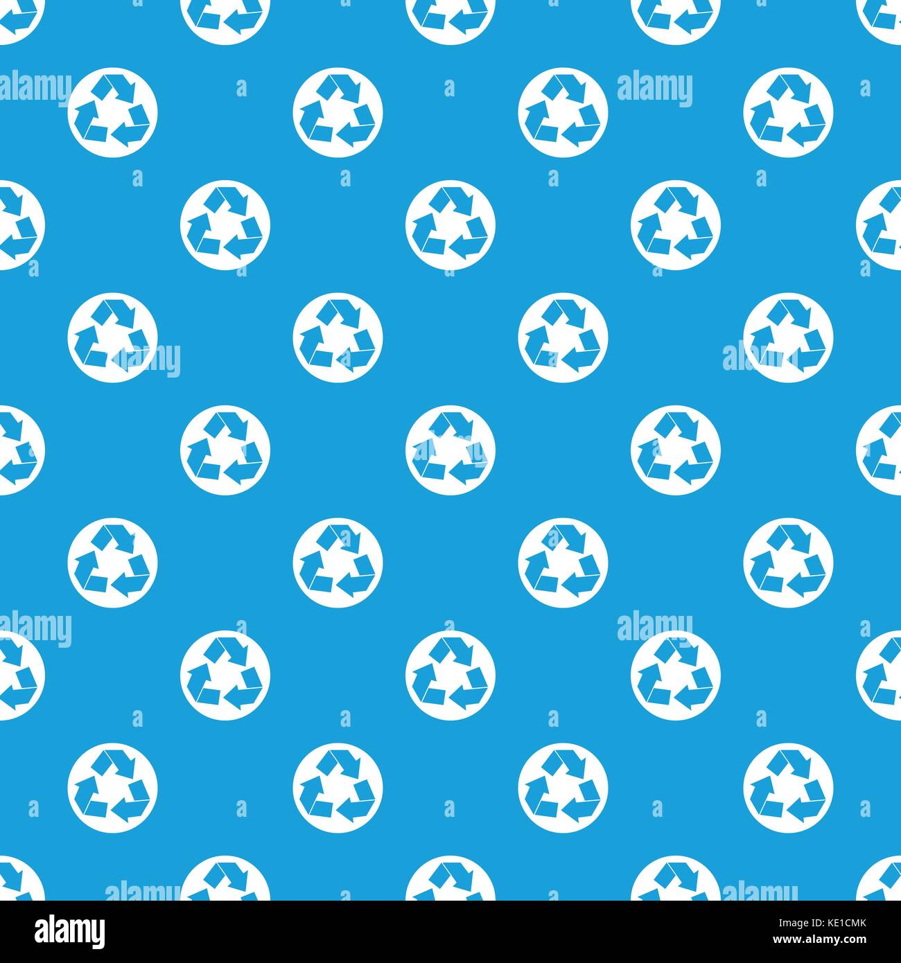 Recycle sign pattern seamless blue Stock Vector Image & Art - Alamy
