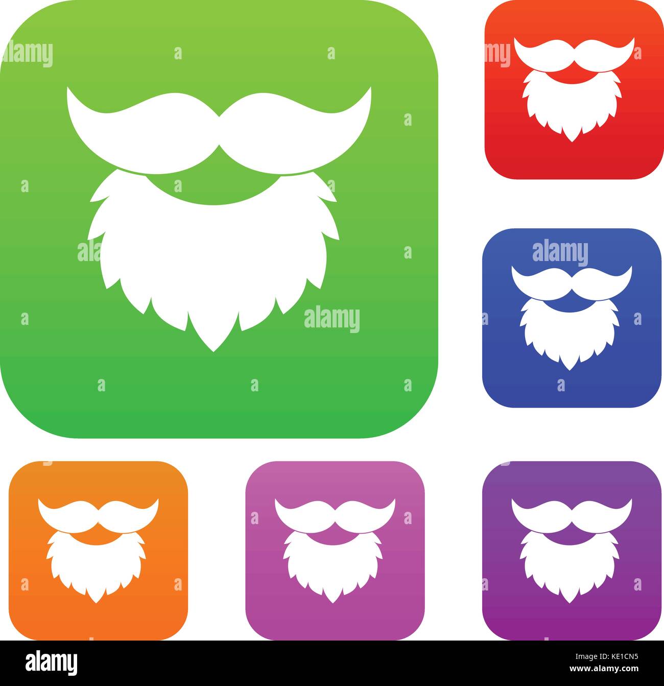 Beard and mustache set color collection Stock Vector Image & Art - Alamy