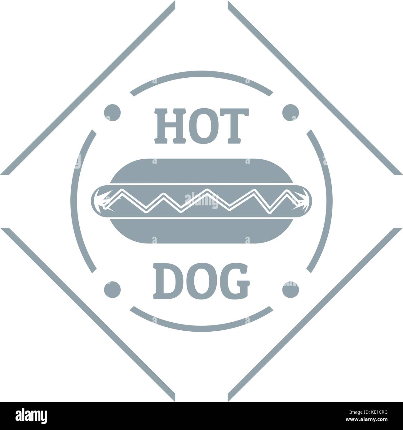 Hot dog logo, simple gray style Stock Vector Image & Art - Alamy
