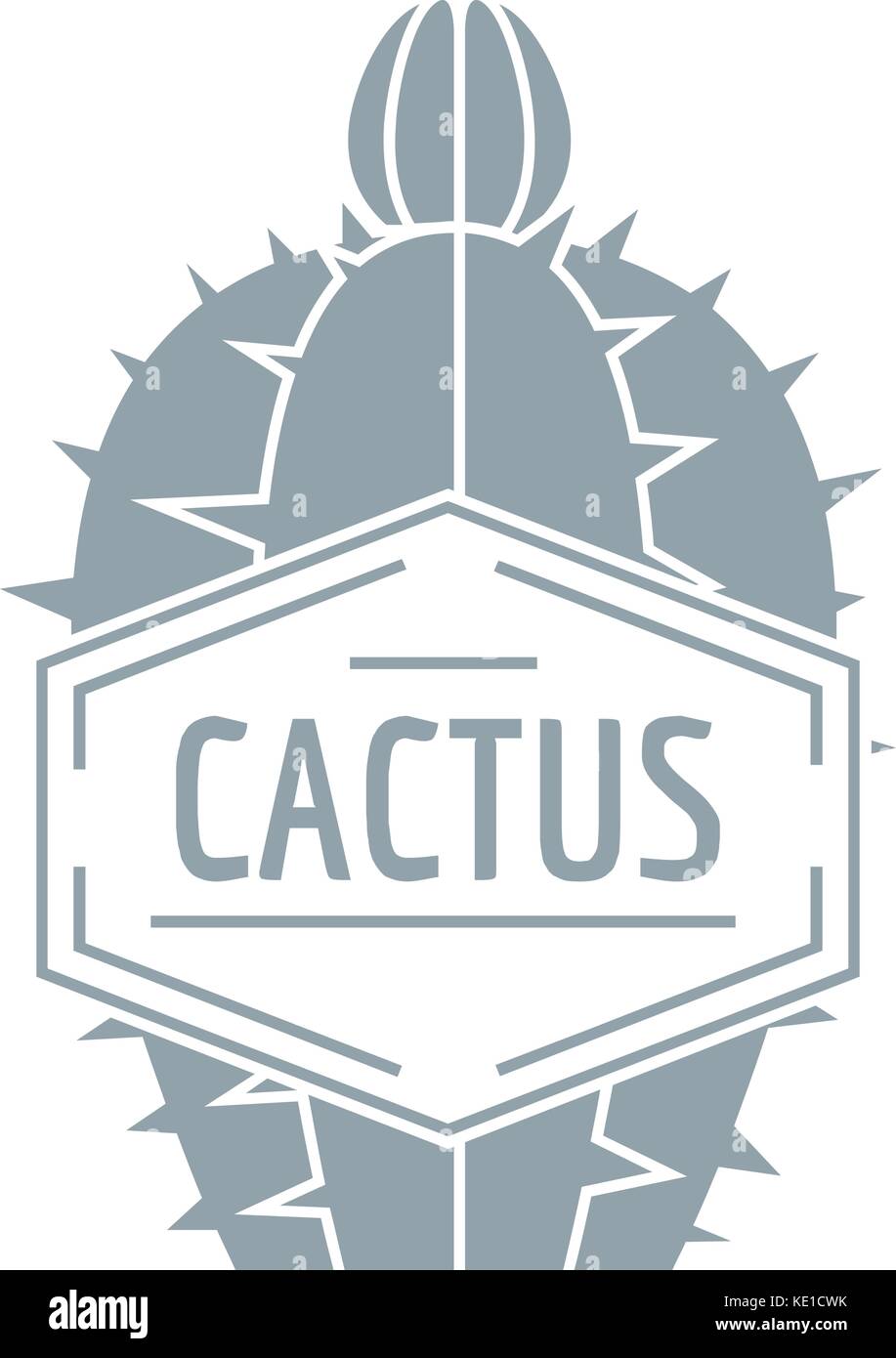 Beautiful cactus logo, simple gray style Stock Vector Image & Art - Alamy