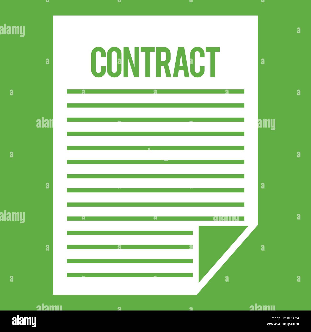 Contract icon green Stock Vector Image & Art - Alamy