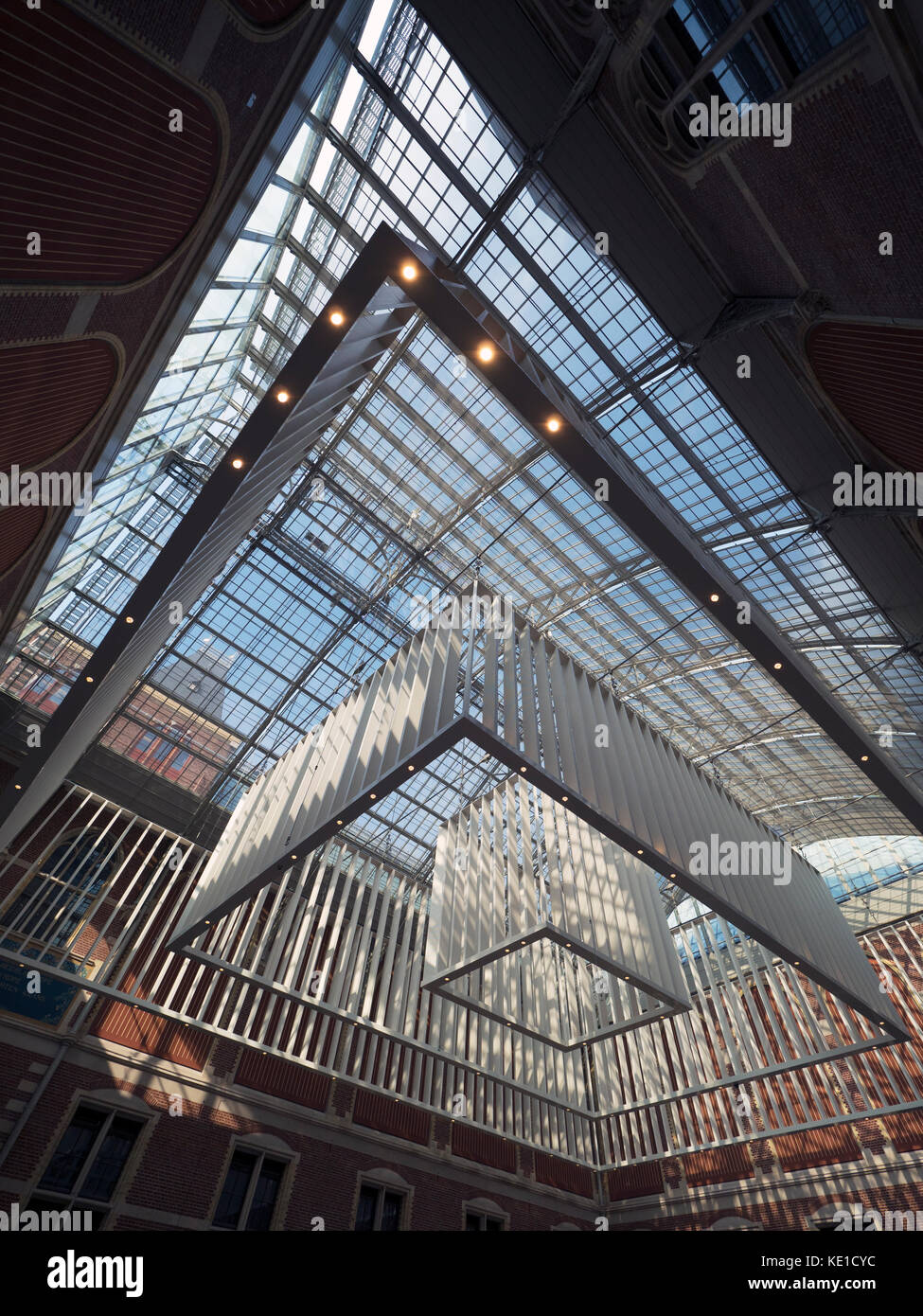 Modern atrium ceiling to Amsterdam's Rijkmuseum 6 Stock Photo - Alamy