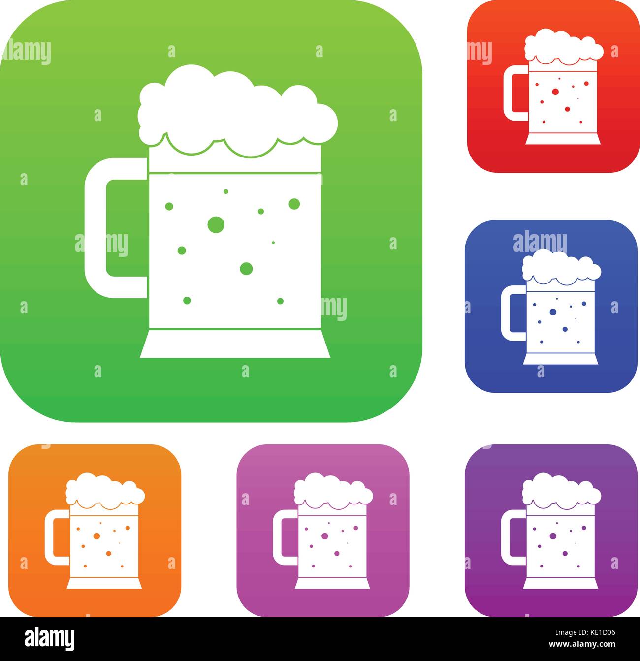 Beer mug set color collection Stock Vector Image & Art - Alamy