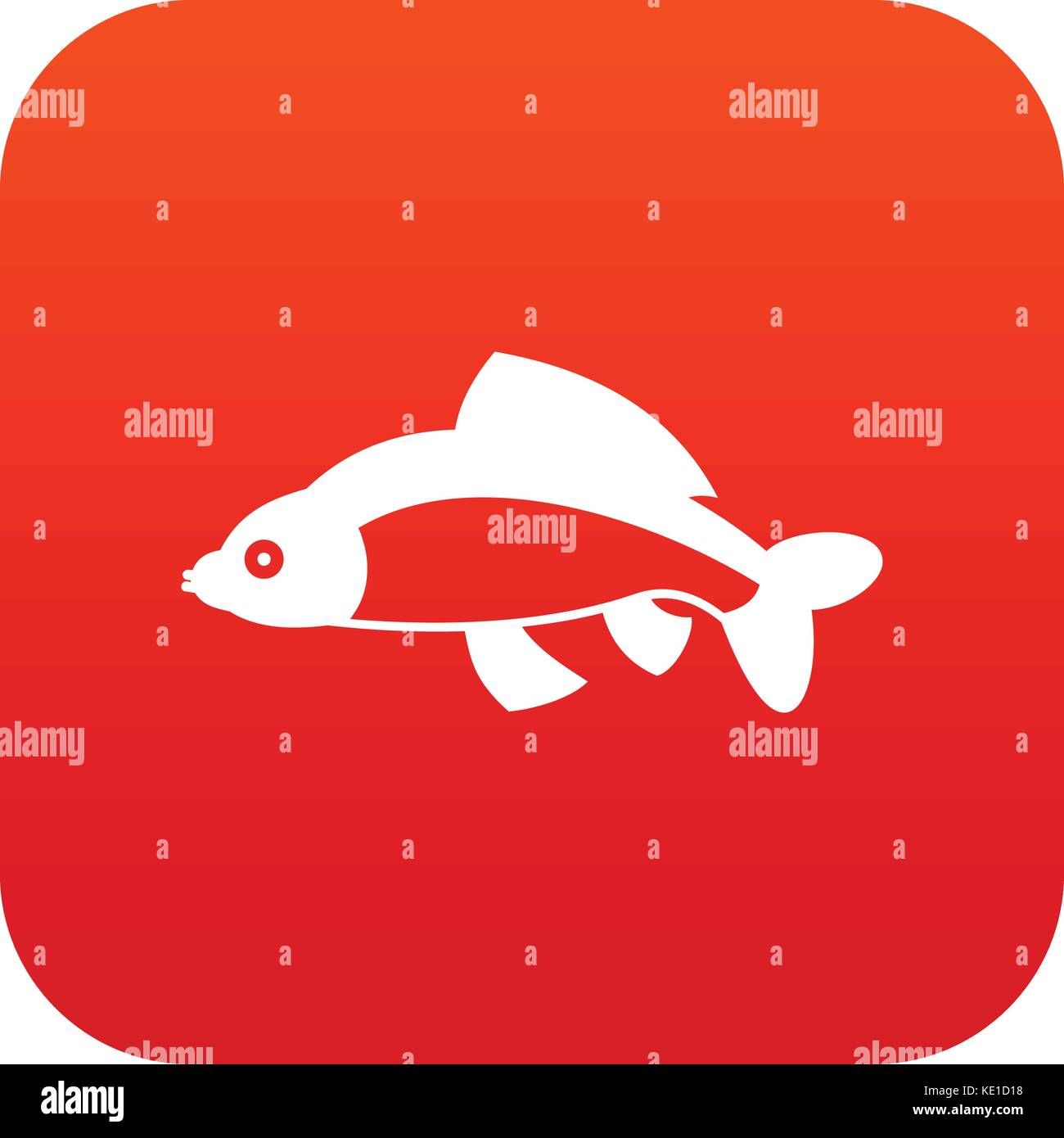 Fish icon digital red Stock Vector Image & Art - Alamy